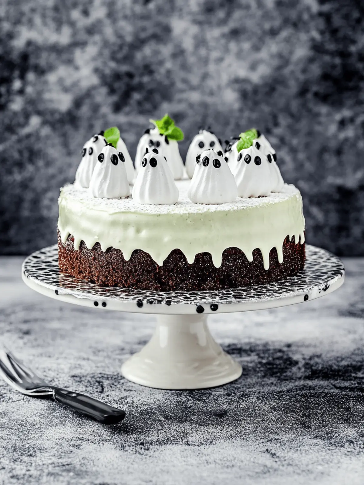 Easy Ghost Cake: Delicious Halloween Dessert with Meringue Topping
