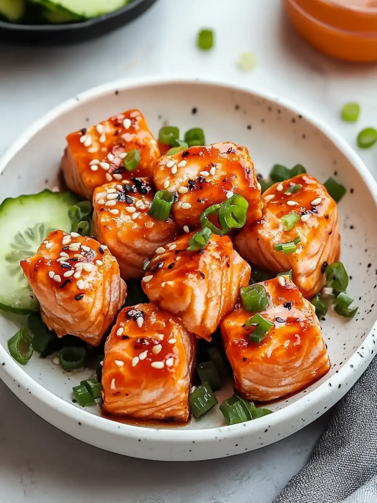 Easy Bang Bang Salmon Bites Bowls: Quick, Flavorful Family Meal
