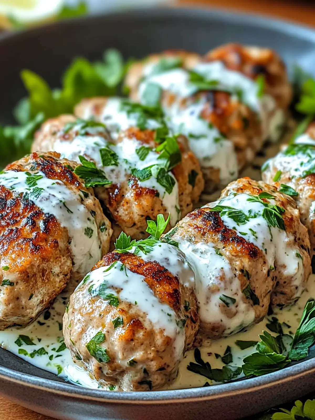 Irresistible Chicken Kofta with Garlic Yogurt Sauce Recipe