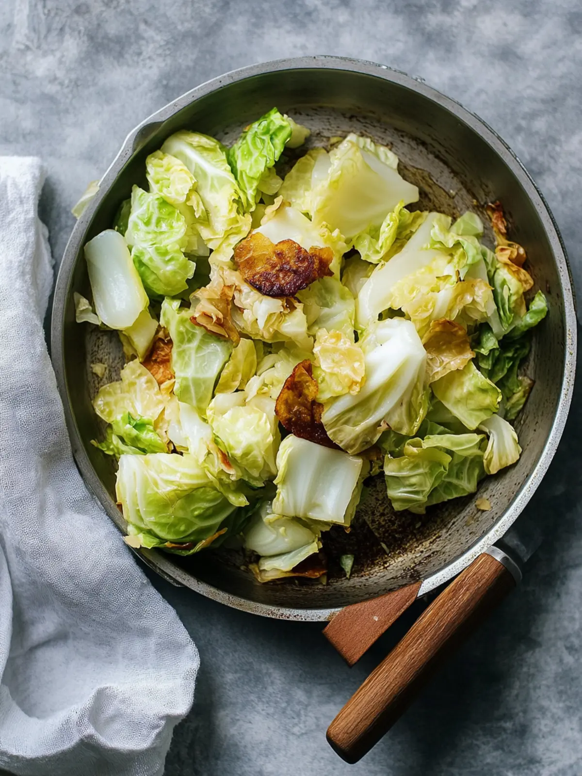 Irresistibly Savory Fried Cabbage with Crunchy Chicken Bacon