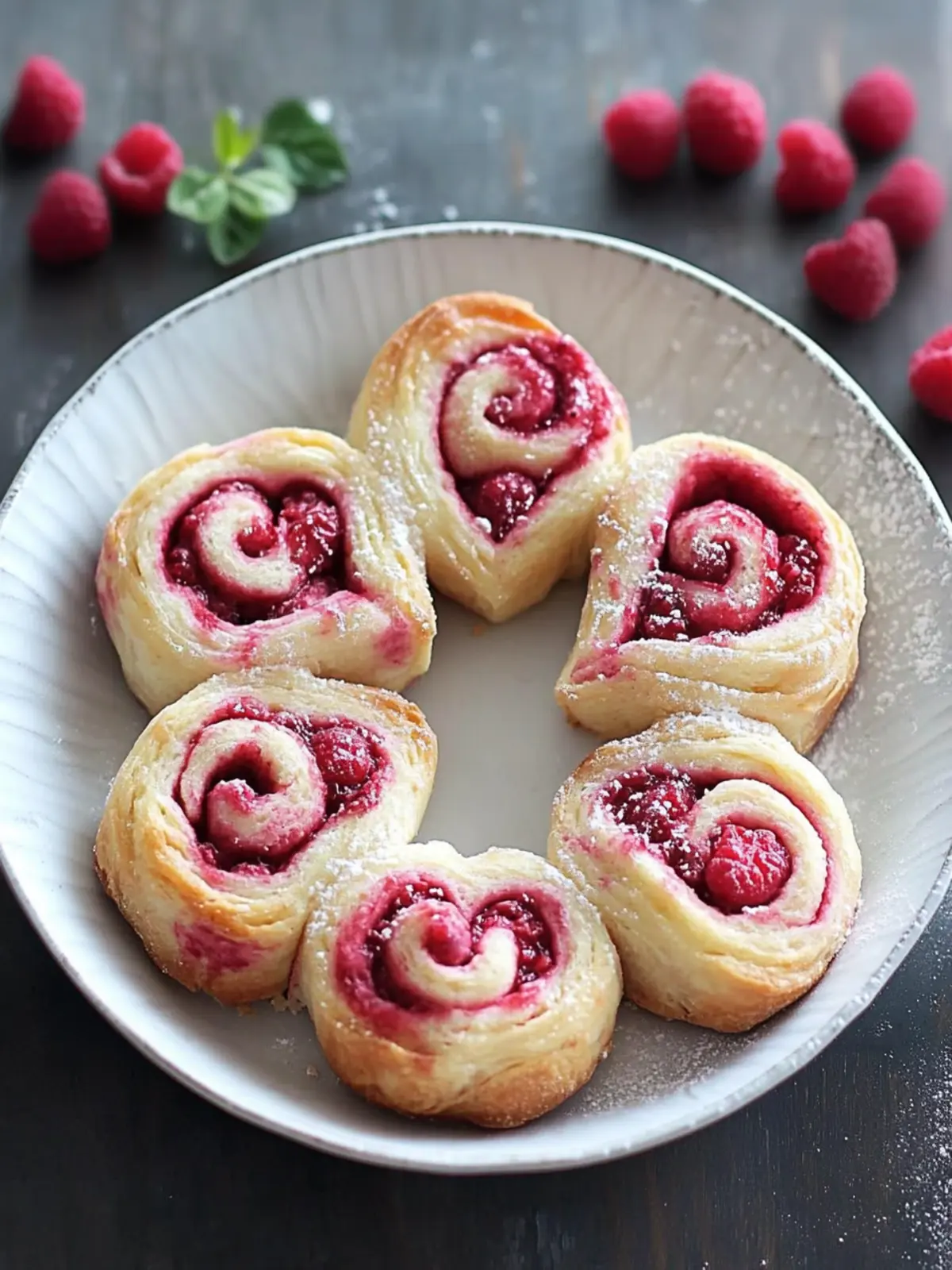 Irresistible Heart Shaped Raspberry Rolls for a Sweet Surprise