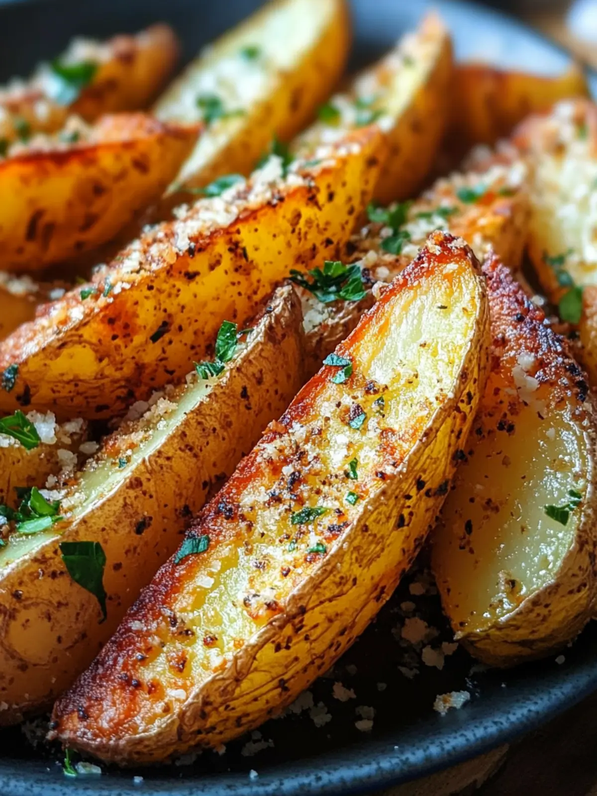 Irresistible Baked Garlic Parmesan Potato Wedges Recipe