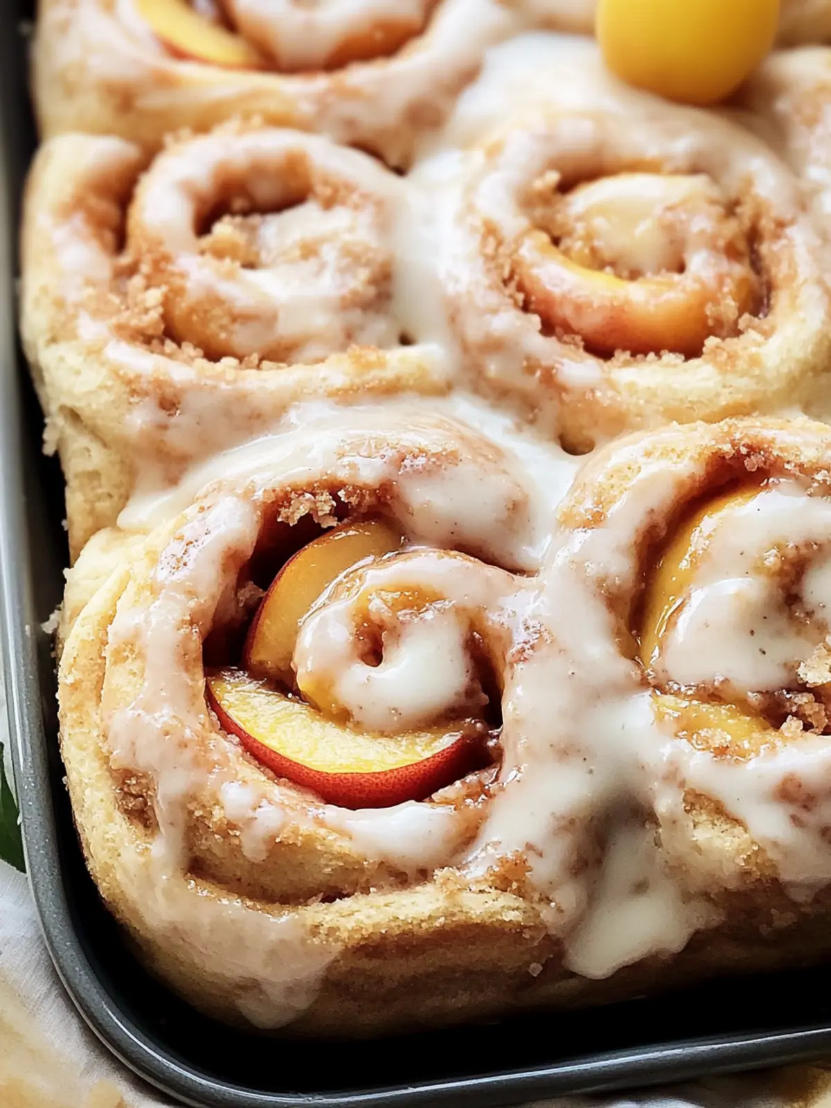 Irresistible Peach Cobbler Cinnamon Rolls for Brunch